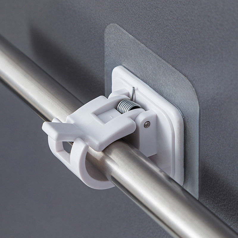 Punch-Free Curtain Rod Hook - Hanging Rod Clip Holder – Smile E Store ...